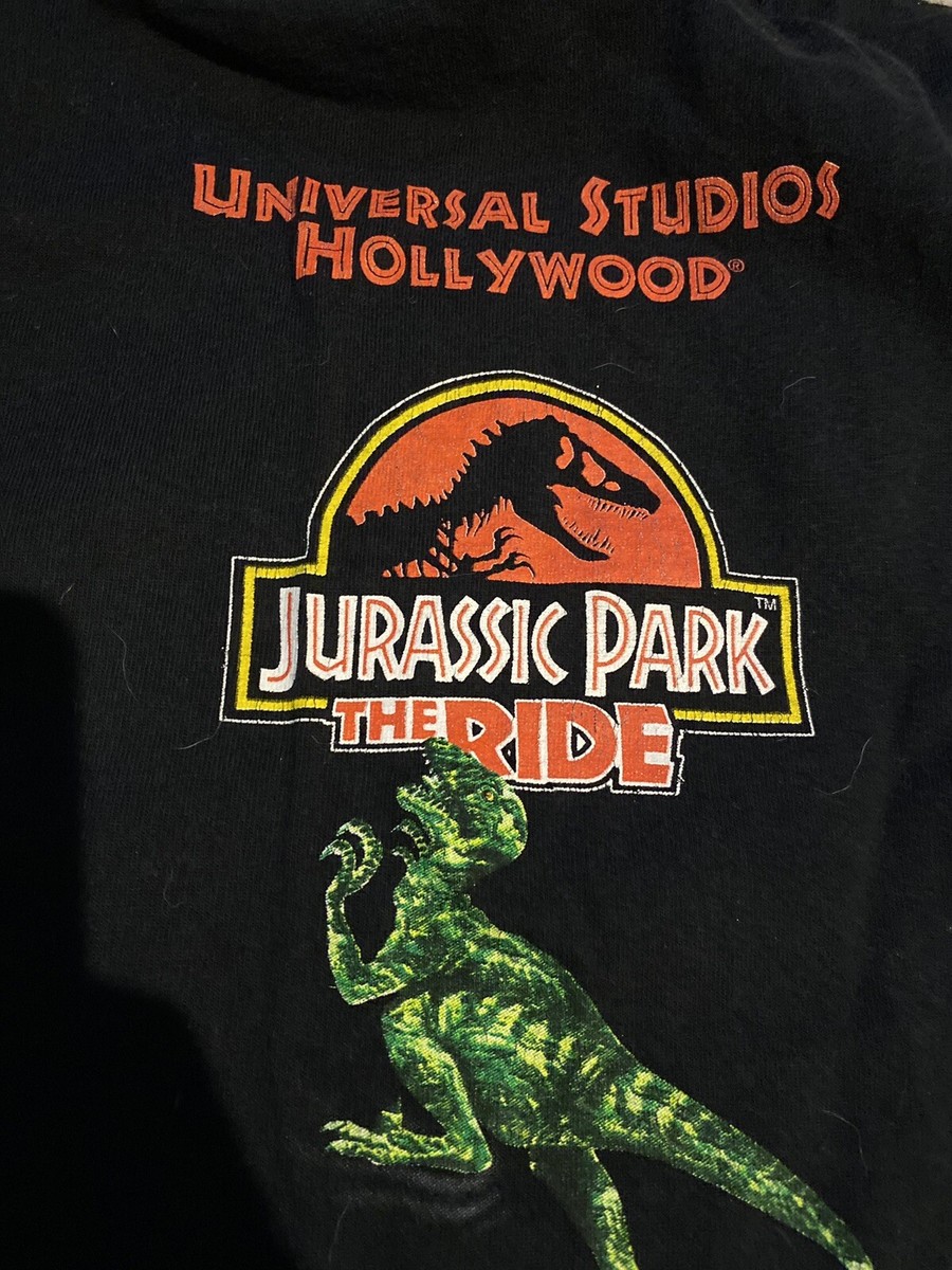 VTG Jurassic Park The Ride 90s AOP Universal Studios Movie T VTG Jurassic Park The Ride 90s AOP Universal Studios Movie T