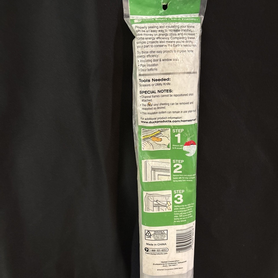 Duck Snap-On Window Kit Self-adhesive Channel Kit White 3’x5 Window | eBay