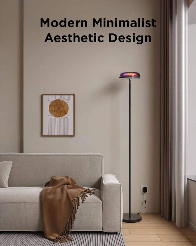 Govee Uplighter Floor Lamp for Living Room, RGBIC Ripple Projector ...