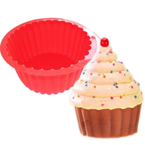 Giant Cupcake Pan Round Chocolate Bread Bakeware Silicone Mold Top Dia ...