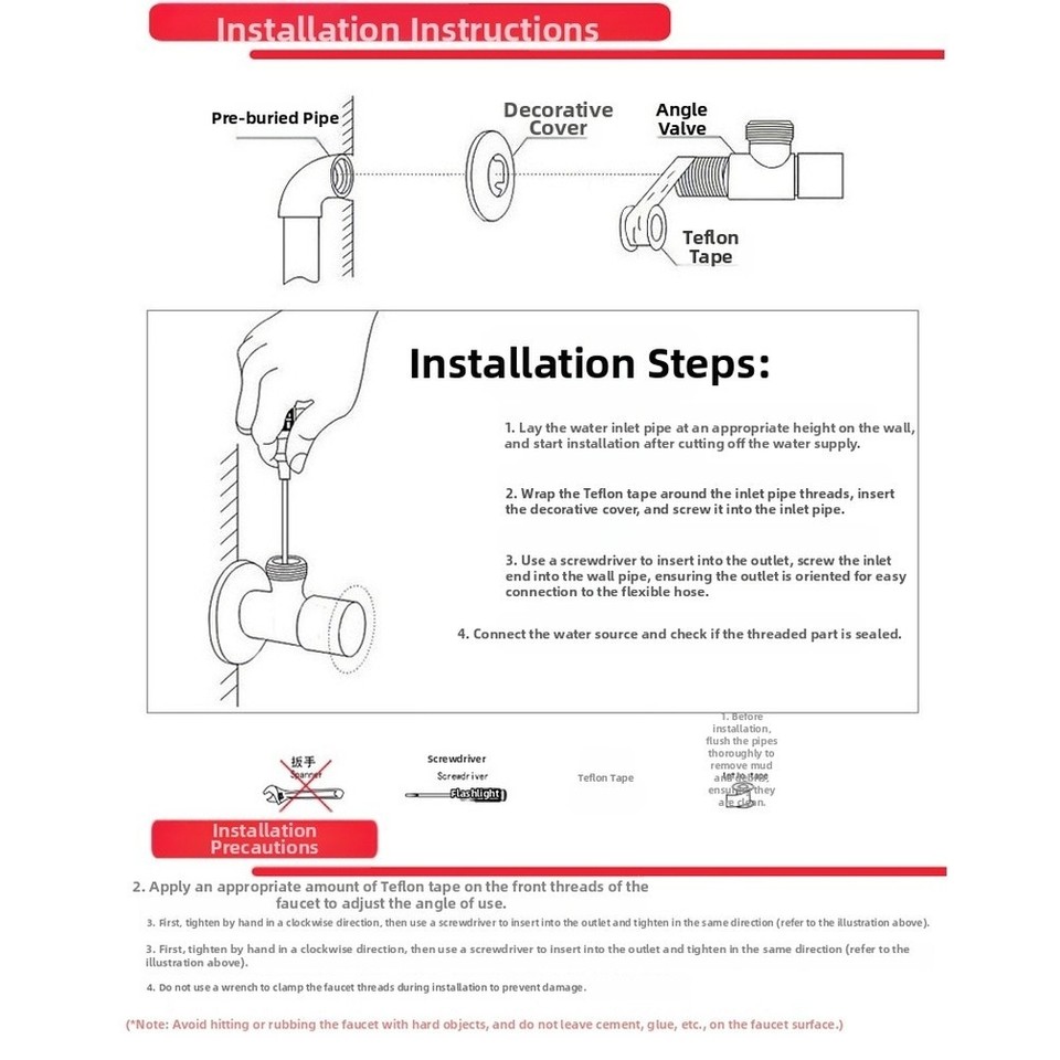 For Sink Installation Copper Angle Valve Disc Faucet Stop Anti-rust ...