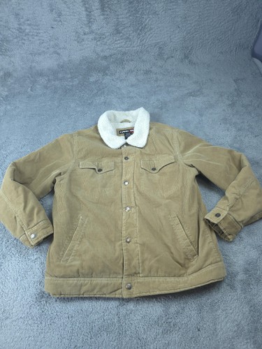 Tony Hawk Jacket Mens Large Tan Sherpa Lined Corduroy Trucker ...
