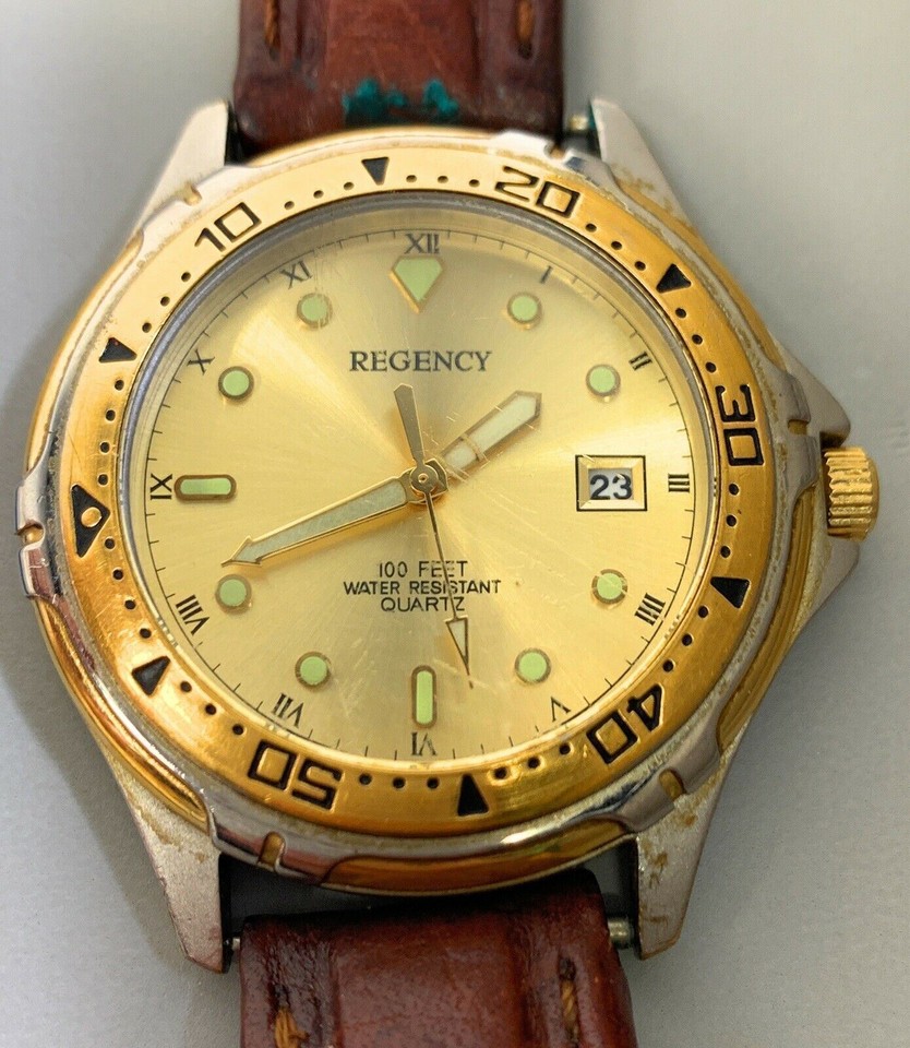 Vintage Regency 8301 Watch Stainless Steel 100 Ft Water Resistance ...