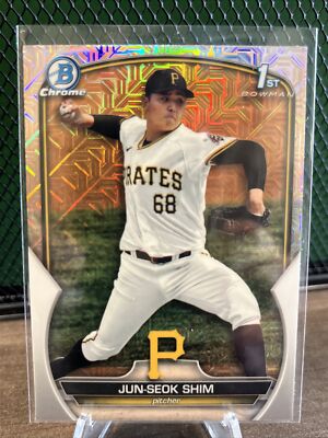 Jun-Seok Shim 2023 Bowman Chrome Baseball 1st Bowman Mojo Refractor # ...