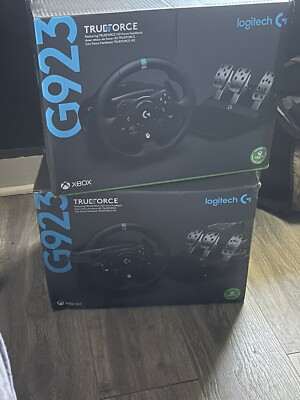 Logitech G923 Steering Wheel + Pedals PC, Xbox - Black 97855146755 | eBay