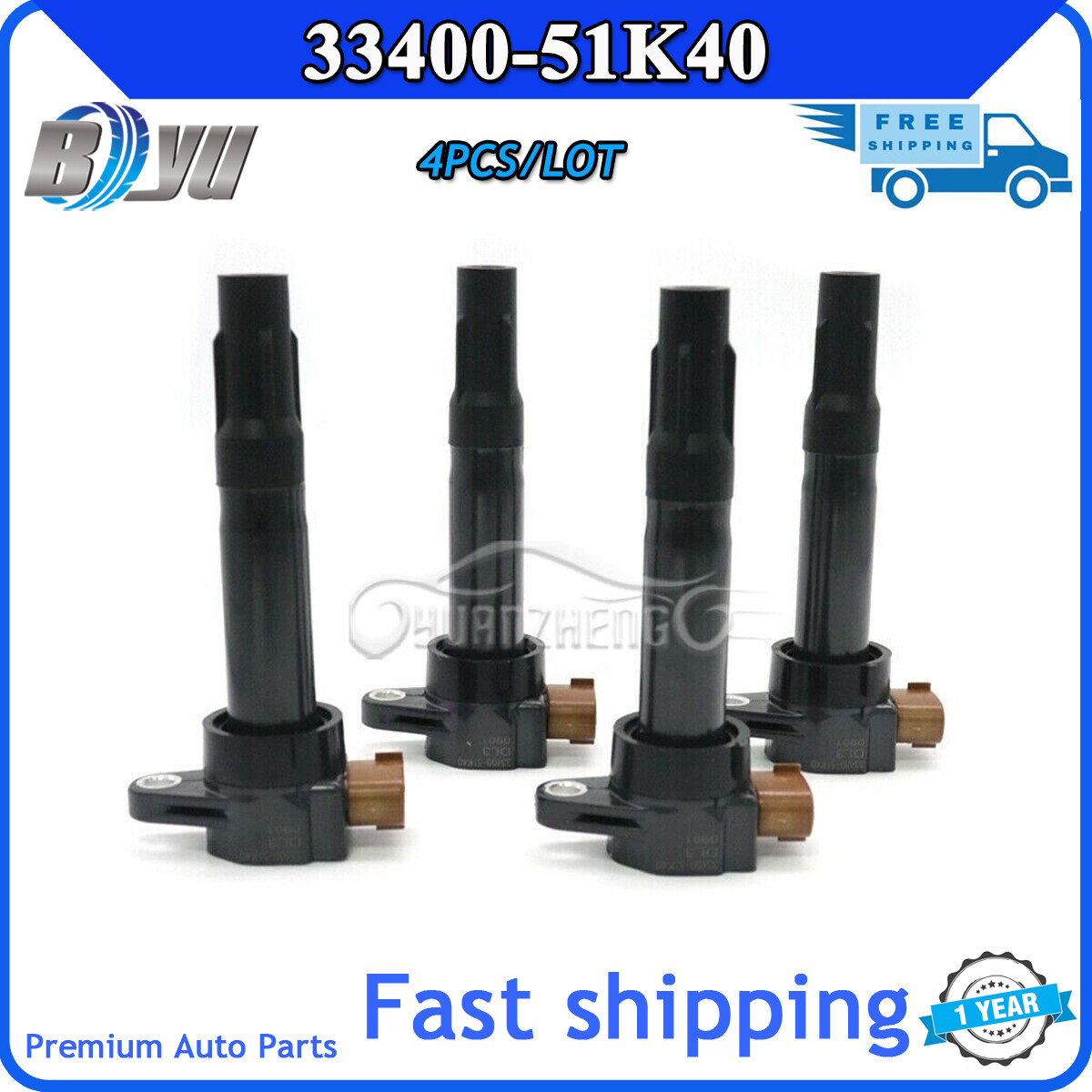 4x 33400-51K40 Ignition Coil For Suzuki Grand Vitara Kizashi Swift SX ...