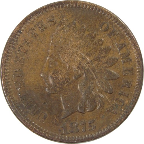 1875 Indian Head Cent VF Very Fine Penny 1c Coin SKU:I13673 | eBay