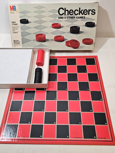 Classic 1970 Milton Bradley Checkers And 5 Other Board Games Complete ...