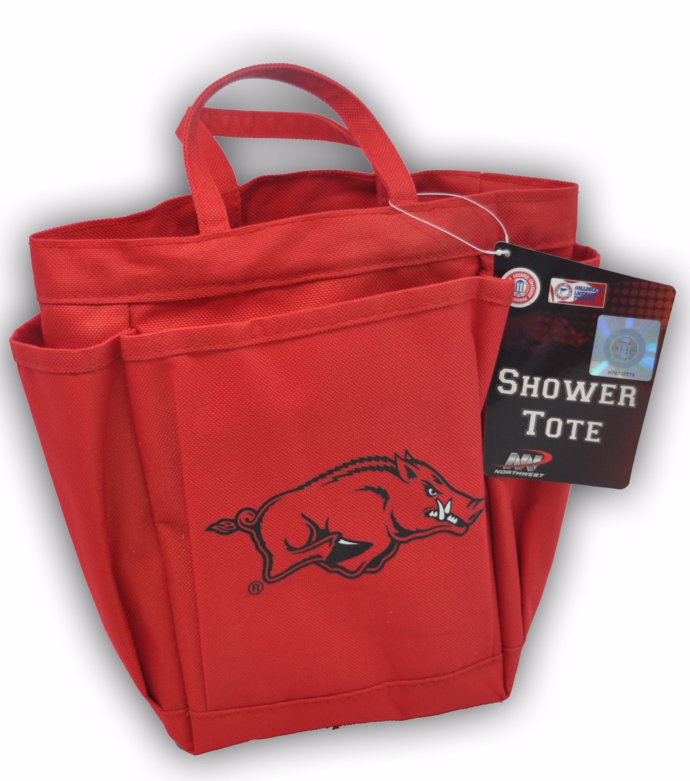 Arkansas Razorback Shower Tote Officially Licensed Collegiate Product ...