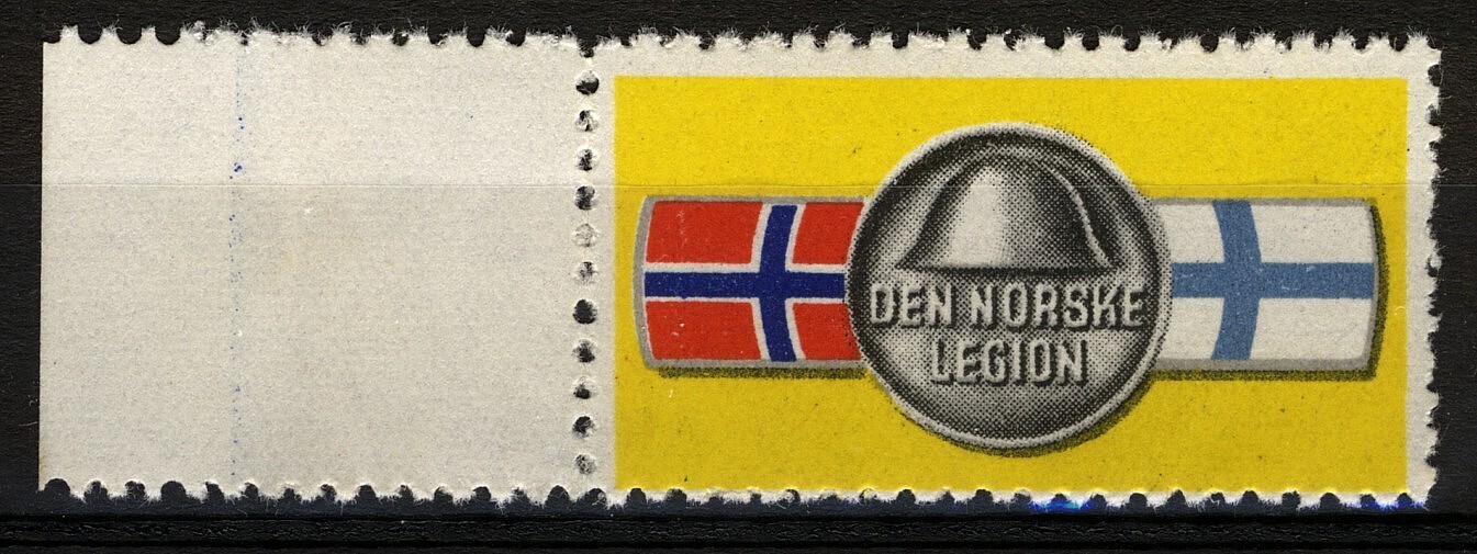 Norway WWII Nazi SS add label Norwegian Legion Margin MNH | eBay