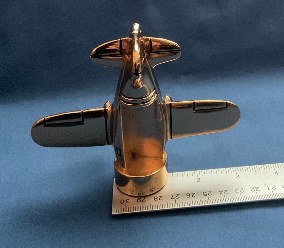 Vintage Heavy Brass Plane Paper Weight 4 1/4" Length Solid Metal | eBay