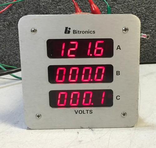 Bitronics 3-phase WYE Voltmeter, 4-Wire, 115 Vac, 0-1 mA dc | eBay
