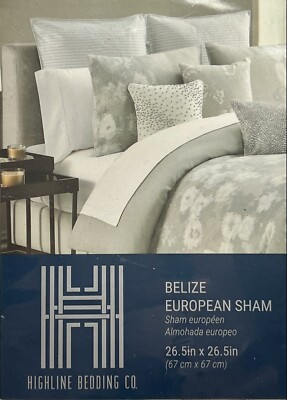 Highline Bedding Co. Belize European Sham 26.5x26.5 Pillow Case Blue ...