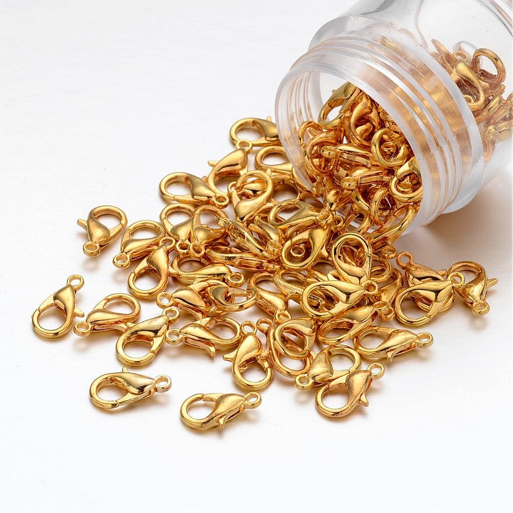 Lobster Clasps Gold Tone 12mm Jewellery Making Findings Fasteners 10/25 ...