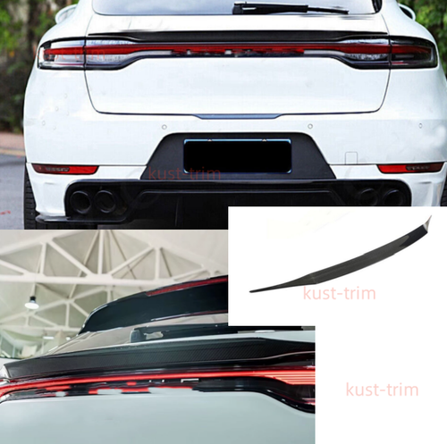 For 20-24 Porsche Macan Real Carbon Fiber Rear Tail Trunk Spoiler Wing ...