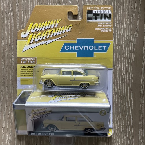 Johnny Lightning 1955 Chevy 210 w/Pro Collector Storage Tin New sealed ...
