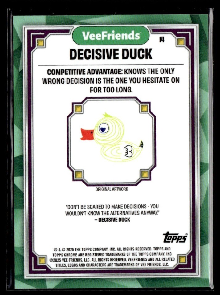 2025 Topps Chrome VeeFriends Raywave Decisive Duck /199 | eBay