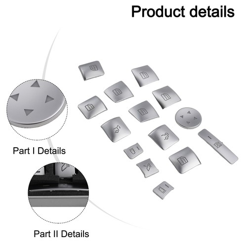 Chrome plated Window Switch Buttons Cover for Mercedes W212 W204 For ...