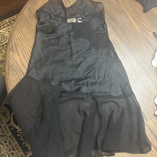 Victoria’s Secret Black silkie Nightie nightgown Size P Sexy Feminine ...