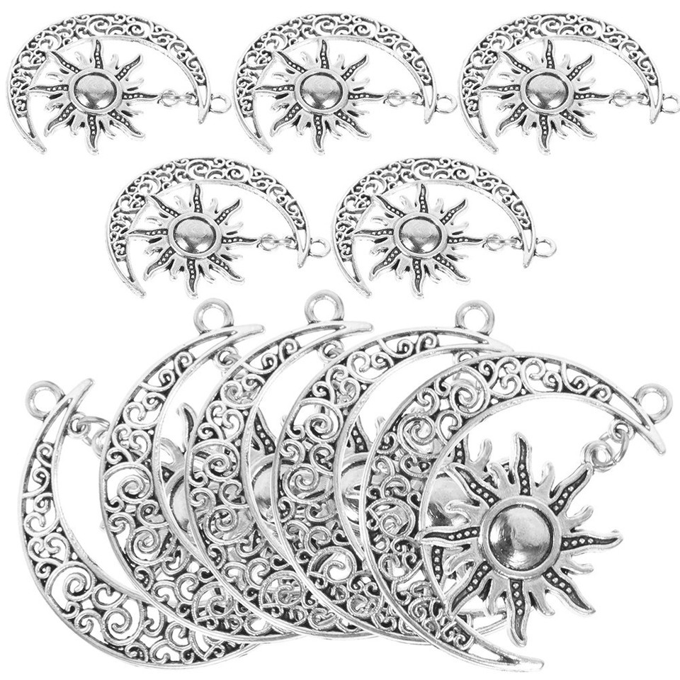 20 Pcs Moon Phase Necklace Pendant Charm Charms for Jewelry Making ...