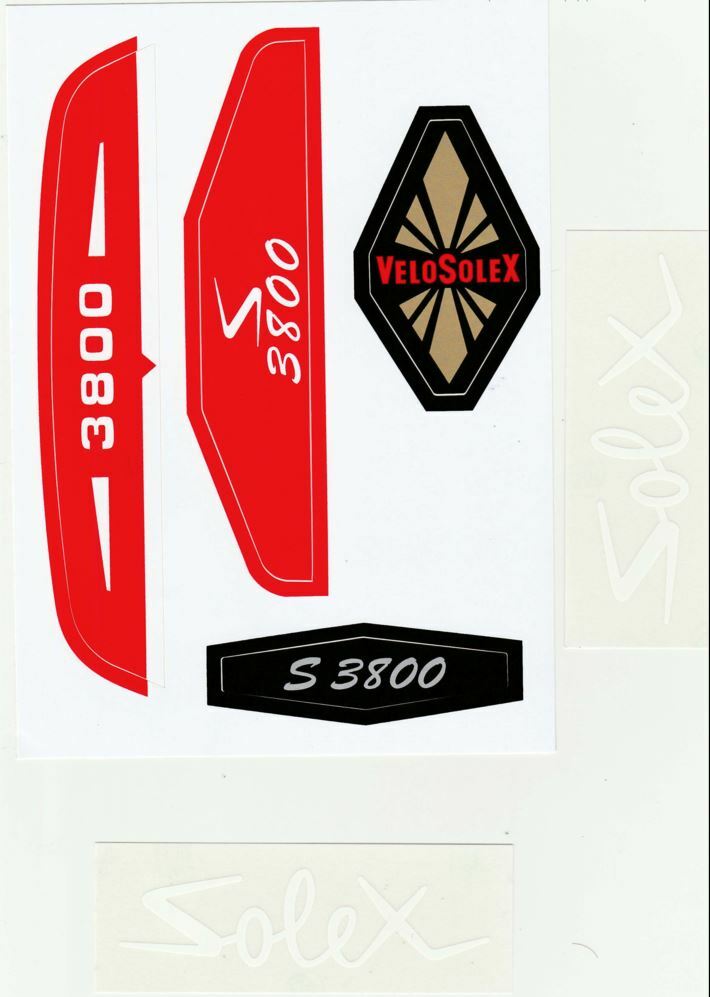 6x stickers solex velosolex 2200 3300 3800 5000 decals sticker bike ...