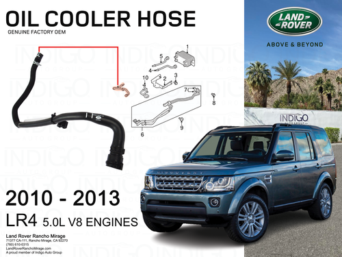 GENUINE FACTORY OEM LAND ROVER LR4 OIL COOLER HOSE LR4-LR059162 | eBay