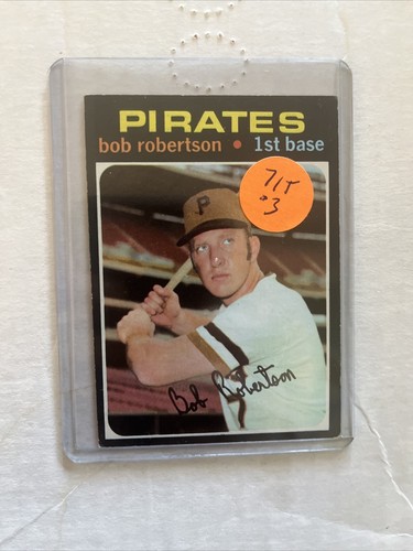 1971 Bob Robertson Pittsburgh Pirates Topps Baseball Card #255 | eBay