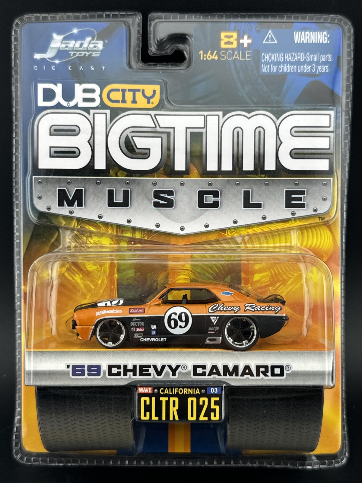 2004 Jada Toys Dub City BIG TIME MUSCLE ORANGE 69 CHEVY CAMARO 025 ...