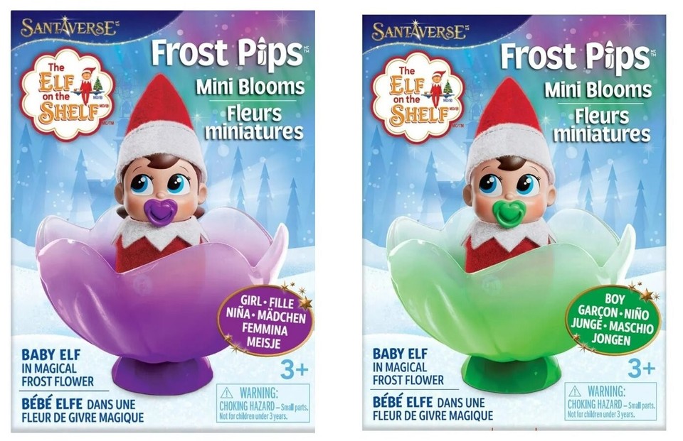 NEW Elf on the Shelf Frost Pips Mini Blooms Baby Girl & Boy Elf With ...
