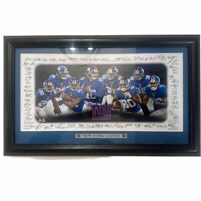 New York Giants NFL Players Shop 2014 Team Facsimile Signatures Framed ...