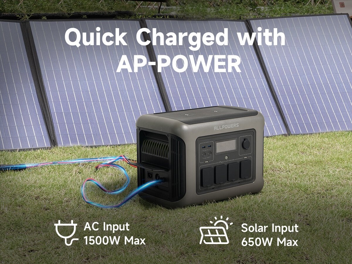 ALLPOWERS R1500 Portable Home Backup Power Station 1800W 1152Wh LiFeP04 ...