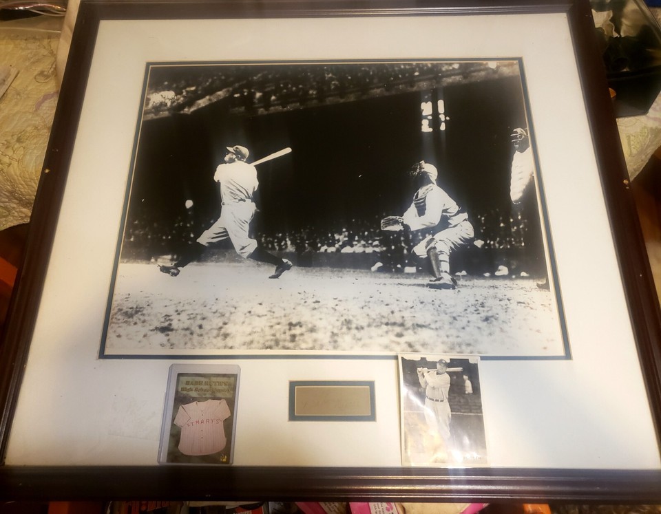 RARE 1OAK Babe Ruth Autographed beautifully framed collage COA | eBay