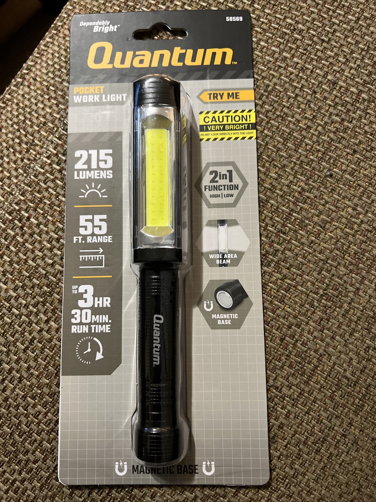 LED Pocket Work Light with 215 Lumens of Light Output and Magnetic Base ...