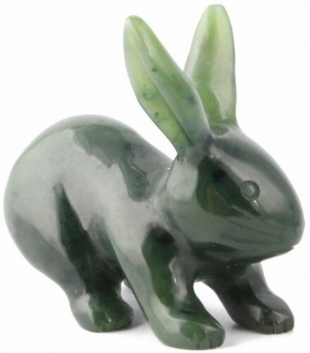 Genuine Canadian Nephrite Jade Jack Rabbit Figurine - Multiple Sizes | eBay