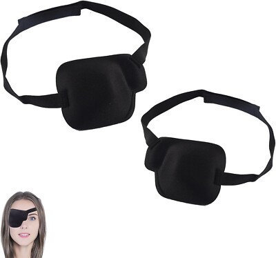 2PCS 3D Eye Patches for Adults Adjustable Eye Patch Medical Concave Eye ...