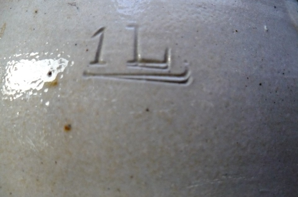 Antiker alter Bierkrug ein Liter 1 großes L vorne ist um 1930 ...