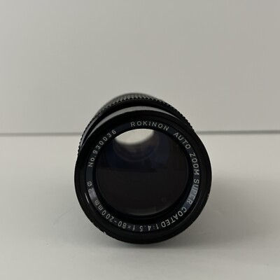 Vtg Rokinon Camera Lens Auto Zoom Super Coated 52mm 1:4.5 F=80-200mm ...