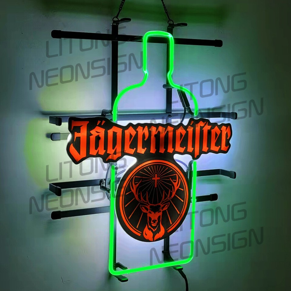 Jagermeister Beer Neon Signs 19x15 Beer Bar Pub Restaurant Cave Store ...