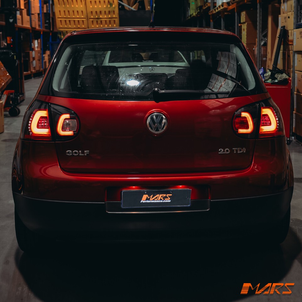 Black 3D Full LED Tail lights for VolksWagen VW Golf V 03-08 GTI GT R32 ...