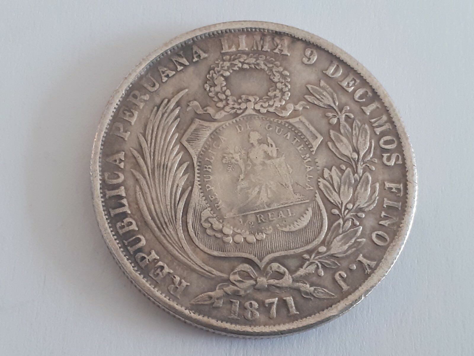 Peru 1871 - Silver Un sol coin, Firme Y Feliz por la Union, nr. 29. | eBay