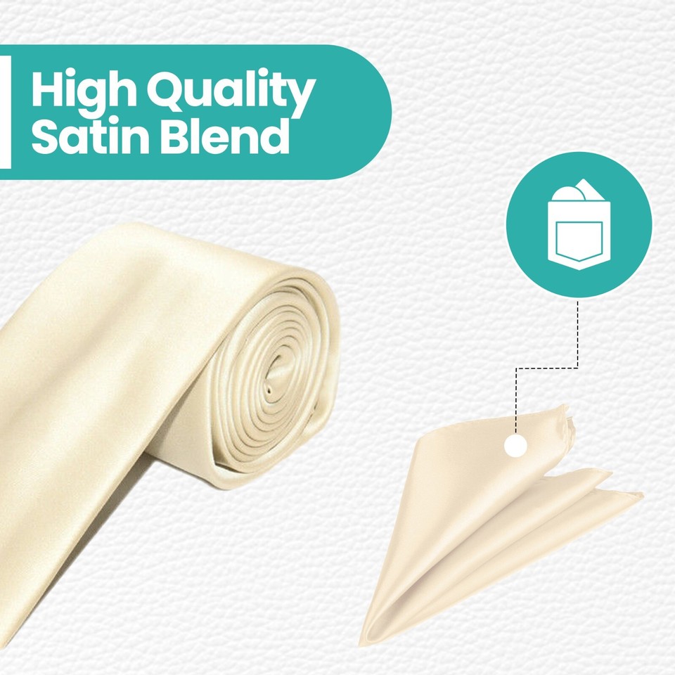 Cravatta In Raso E Fazzoletto Set Per Matrimonio E Feste Aziendali | eBay