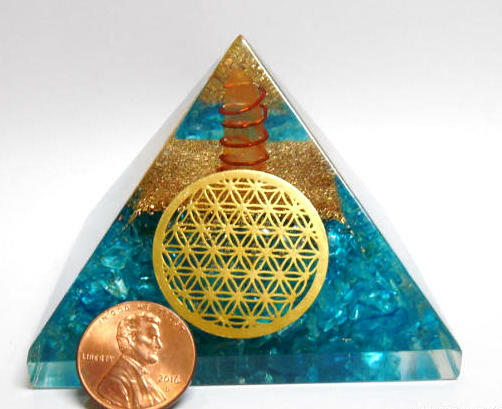EMF Protection Flower of Life Natural Orgone Aura Energy Pyramid ...
