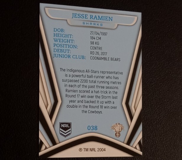 2023 NRL Traders Titanium Jesse Ramien Cronulla-Sutherland Sharks ...