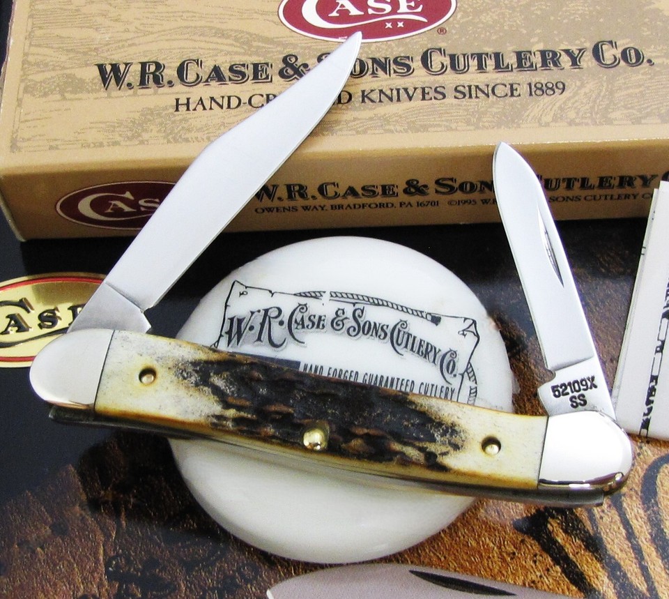 Case XX Stag Mini Copperhead Knife 1995 GREAT Stag Handles MIB Original ...