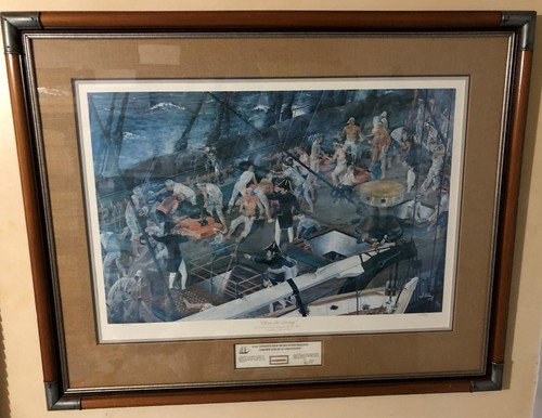 USS Constitution "Close the Enemy" Jim Clary Artist Signed Framed Print ...