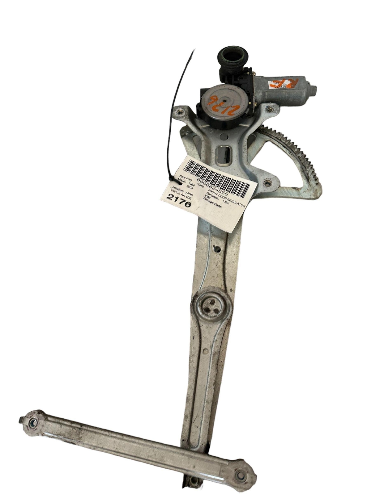 03 04 05 06 07 08 PONTIAC VIBE Front Door Window Motor Regulator Right ...