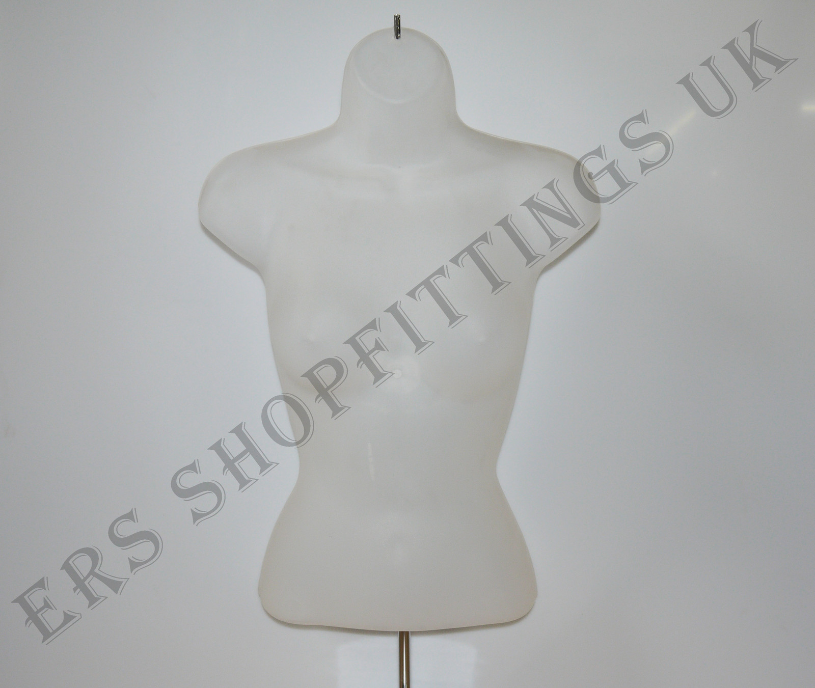FEMALE MANNEQUIN FREESTANDING 3QTR BODY FORM TOP TABLE WITH ROUND STAND ...
