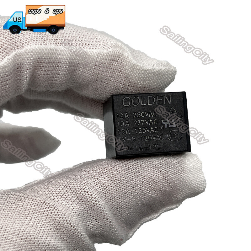 1 Pair Electromagnetic Power Relay For GOLDEN GH-1A-12L 4-Pins 12VDC ...