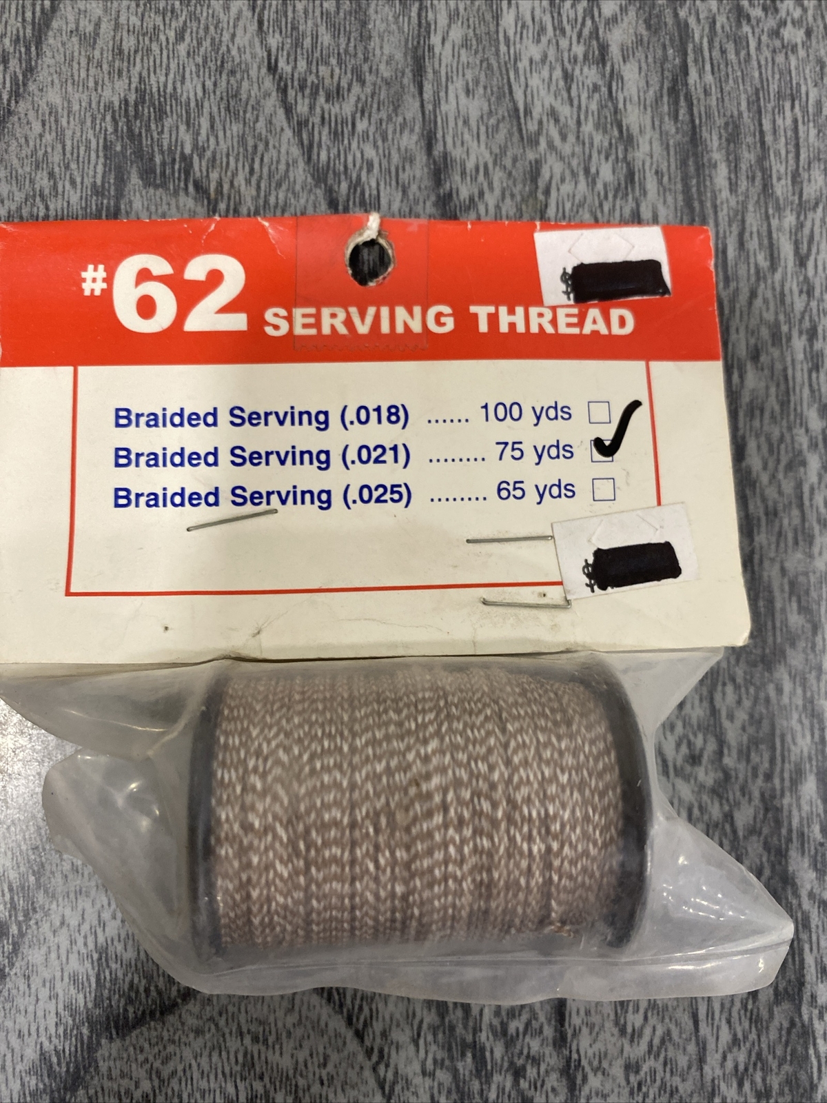 BCY 62 Braided Center Serving Black/White .021 75 yds. | eBay