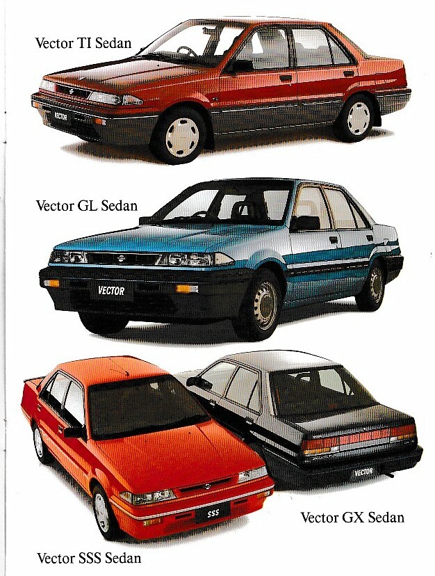 1989 NISSAN N13 PULSAR VECTOR SEDAN Australian 14p Brochure LANGLEY SSS ...